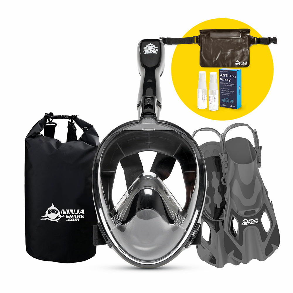 Air Package Full Face Snorkel Mask - Ninja Shark – Ninja Shark – Ninja ...