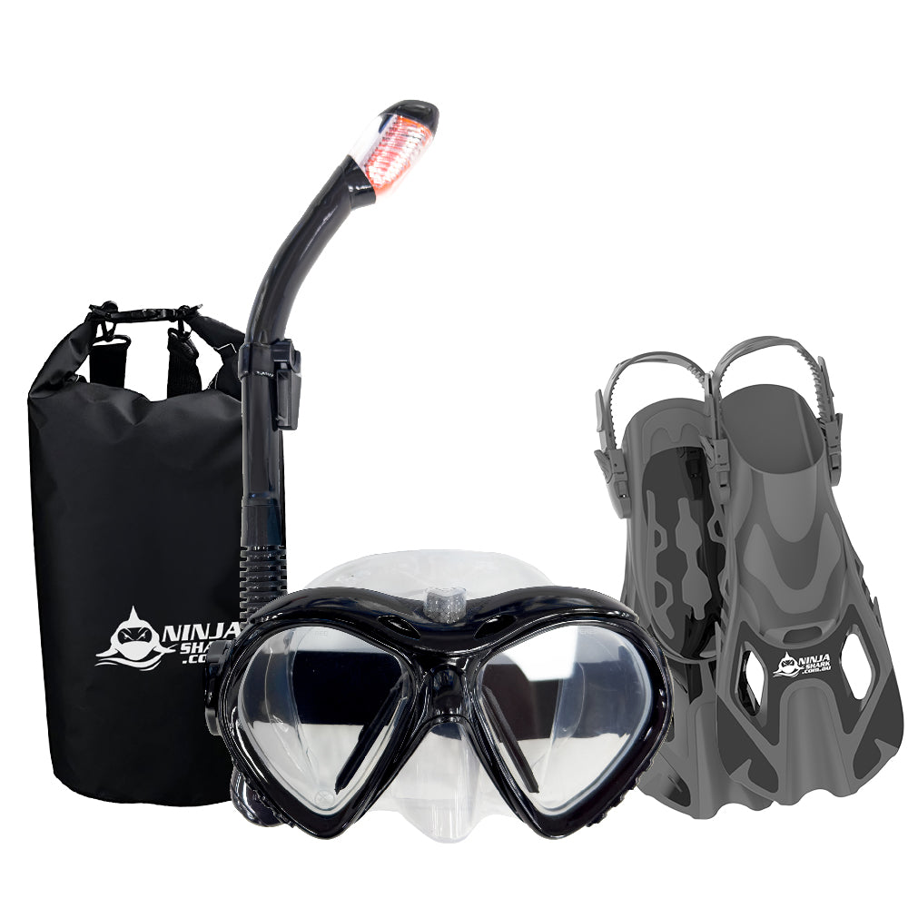 Package: ClearView (Mask + Fins + Bag) – Ninja Shark Australia